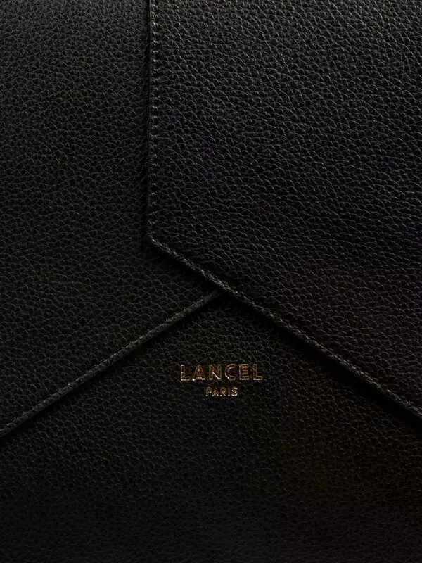 LANCEL Leather Envelope Tote Bag - Black