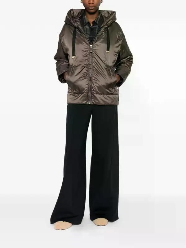 Max Mara Hooded Zip Jacket - Brown