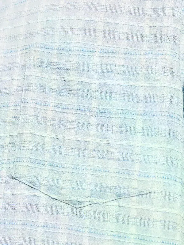 SAMSOE SAMSOE Checked-pattern Chest-pocket Shirt - Blue