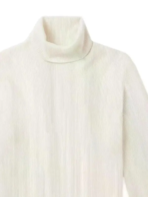 Brunello Cucinelli Roll-neck Ribbed Sweater - Neutrals
