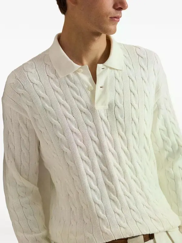 Polo Ralph Lauren Cable-knit Polo-collar Sweater