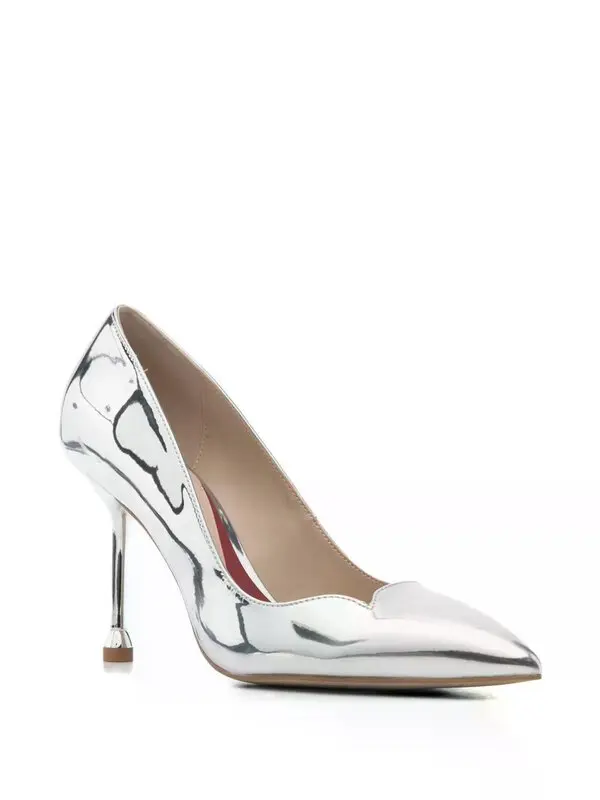 Liu Jo Laminated Mirrored Pumps - Silver