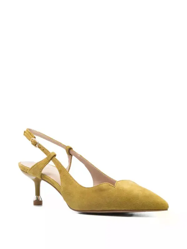 Liu Jo Suede Slingback Heels - Yellow