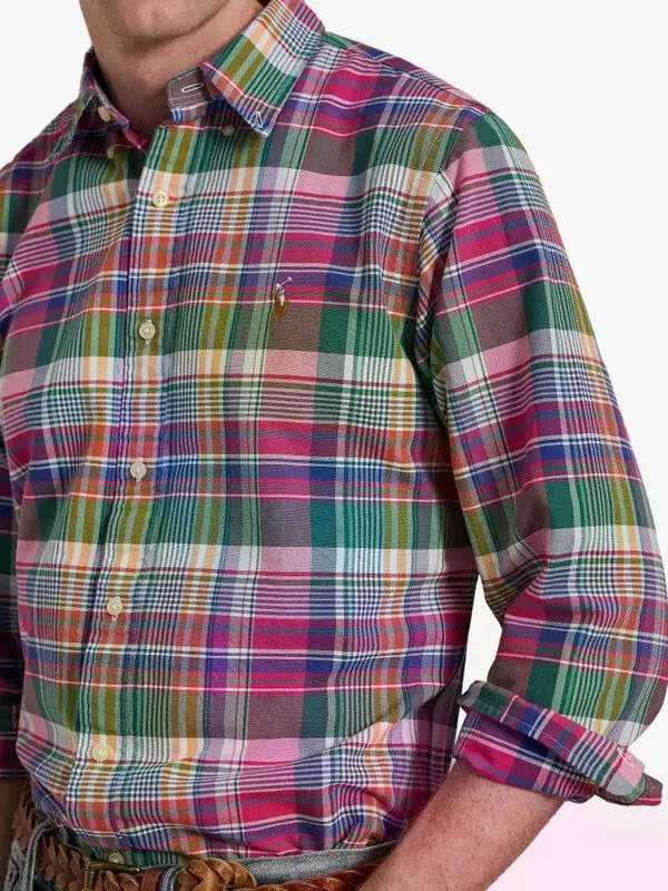 Polo Ralph Lauren Plaid-pattern Embroidered-logo Shirt