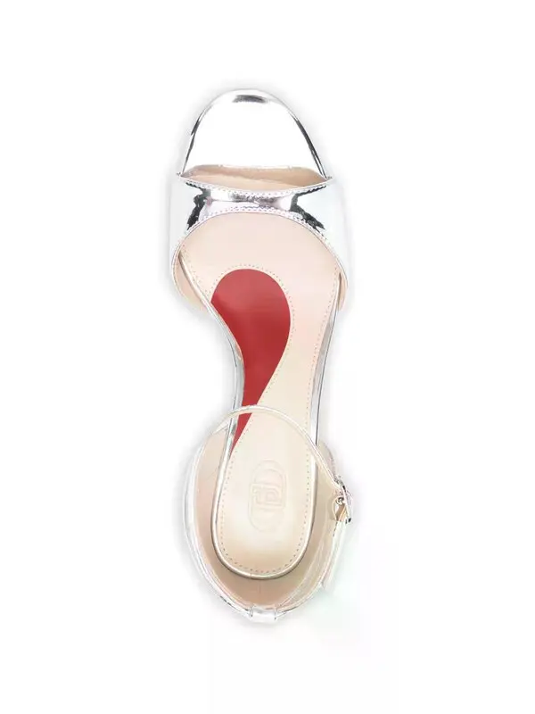 Liu Jo Mirrored Laminated Heeled Sandals