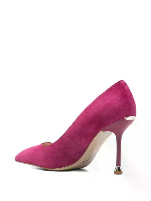 Liu Jo Suede Court Shoes With Gold-tone Heel Detail - Pink