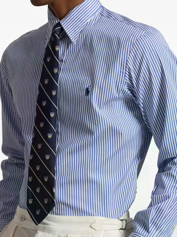 Polo Ralph Lauren Striped Collared Shirt - Blue