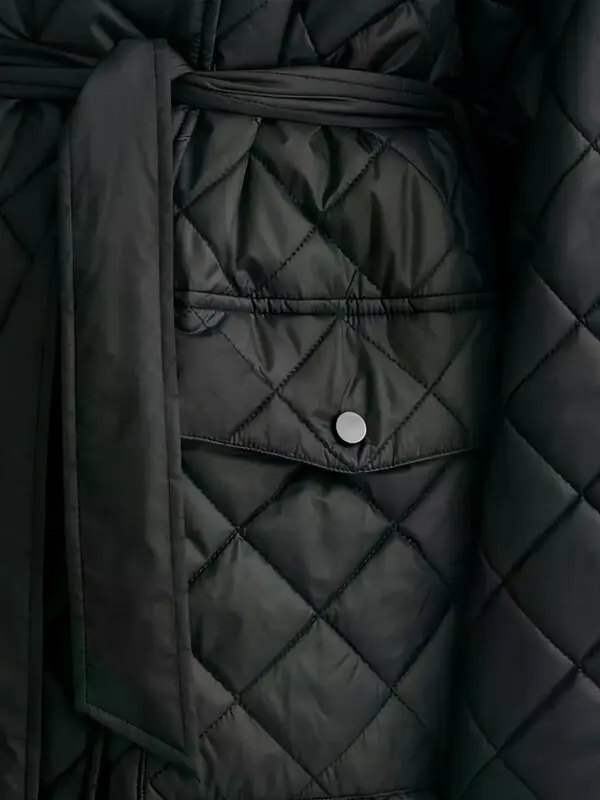 Gant Quilted Belted Coat - Black