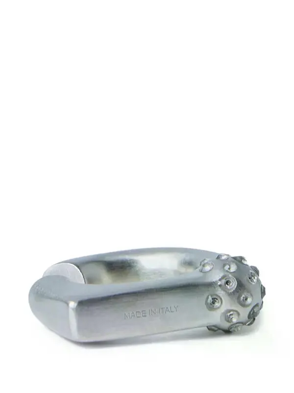 Rick Owens Textured Geometric Ear Cuff - Silver