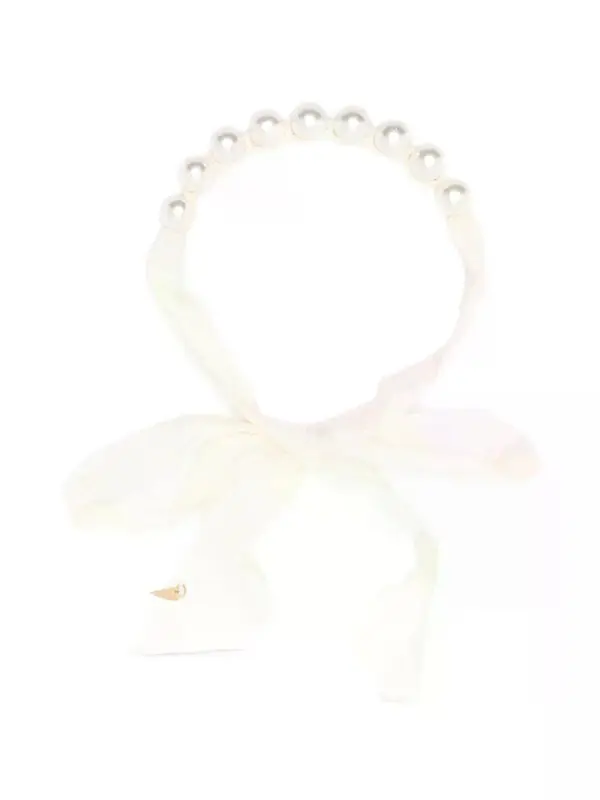 FORTE_FORTE Heart Pendant Faux Pearl Necklace - Neutrals