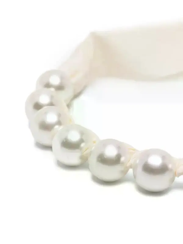 FORTE_FORTE Heart Pendant Faux Pearl Necklace