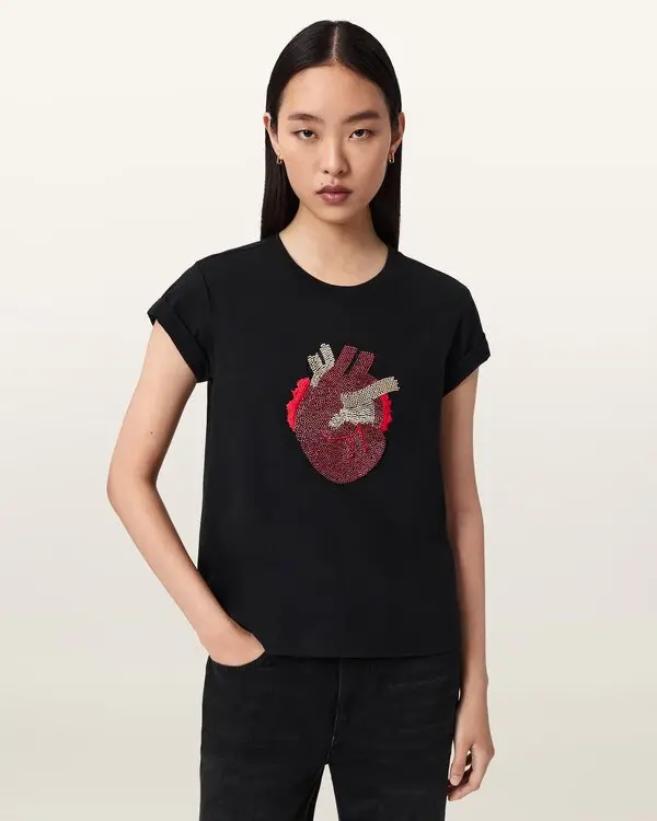 ALLSAINTS Andrea Anna Embellished Tee