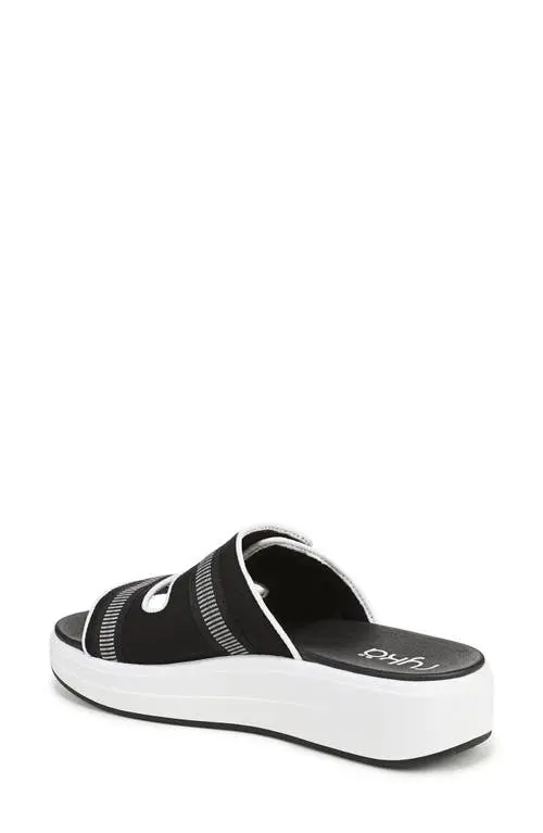 RYKA Platform Slide Sandal - Black