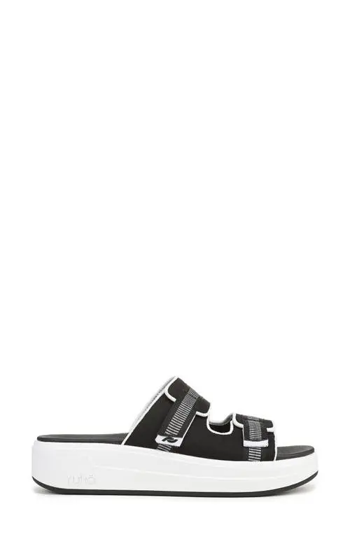 RYKA Platform Slide Sandal - Black