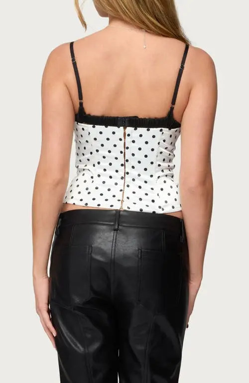 EDIKTED Polka Dot Lace Trimmed Camisole