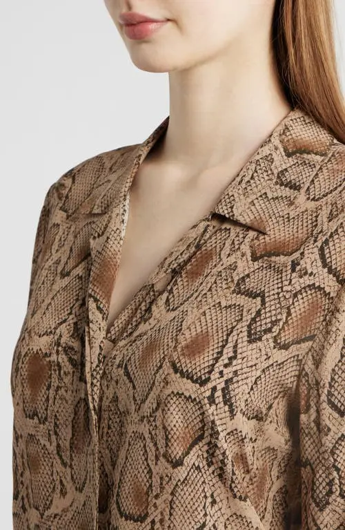 Kobi Halperin Piper Snake Print Button-up Shirt