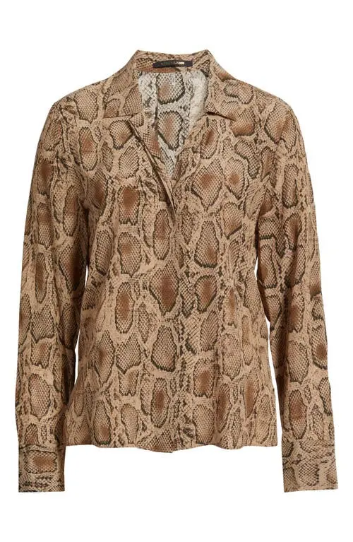 Kobi Halperin Piper Snake Print Button-up Shirt