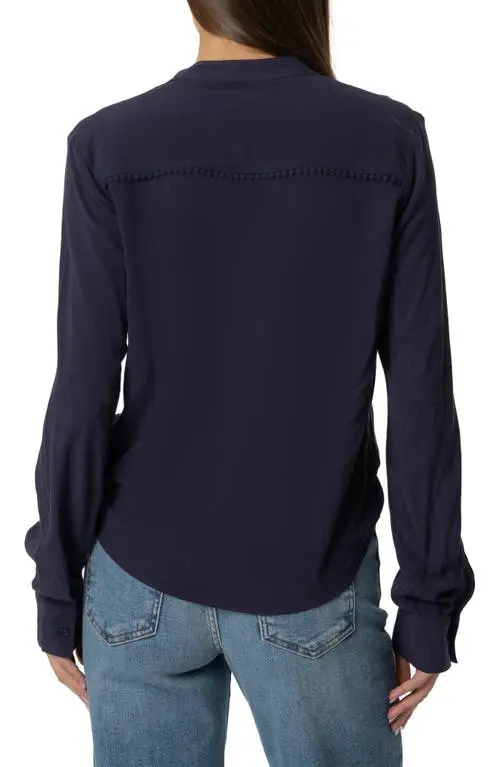Kut From The Kloth Adrie Lace Trim Top - Navy