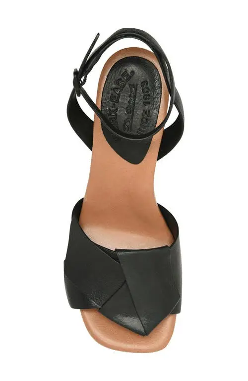 Kork-Ease® Brooke Ankle Strap Sandal - Black Leather