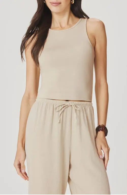 Splendid Amaya Scoop Neck Tank - Light Fawn Beige