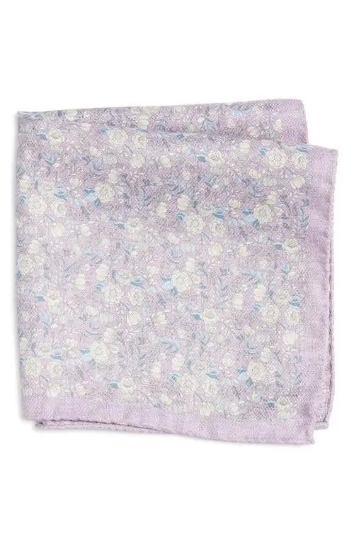JACK VICTOR Yukon Reversible Silk Pocket Square - Lilac