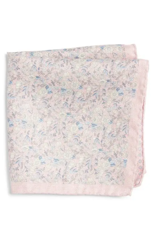 JACK VICTOR Yukon Reversible Silk Pocket Square - Pink