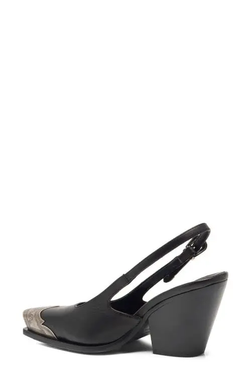 Free People Brayden Slingback Pump - Black Tide Leather