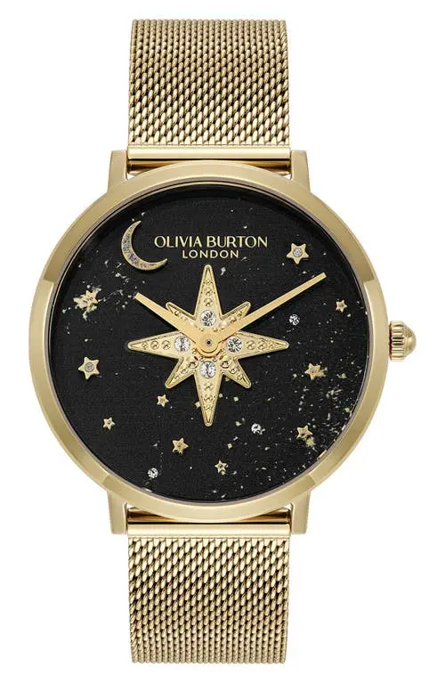 OLIVIA BURTON Celestial Nova Bracelet Watch - Gold/black