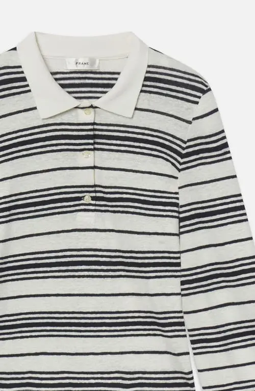 FRAME Relaxed Fit Stretch Linen Button-up Shirt