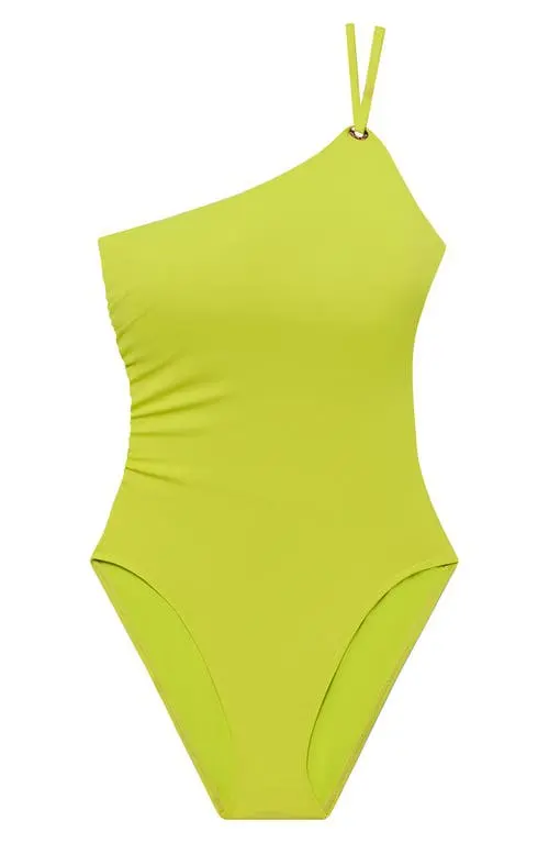 Ralph Lauren Double Strap One-shoulder One-piece Swimsuit