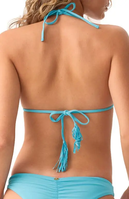 PQ SWIM Skyla Macramé Triangle Bikini Top - Kai