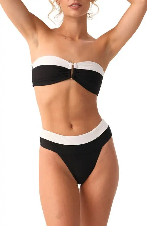 PQ SWIM Banded High Waist Bikini Bottom