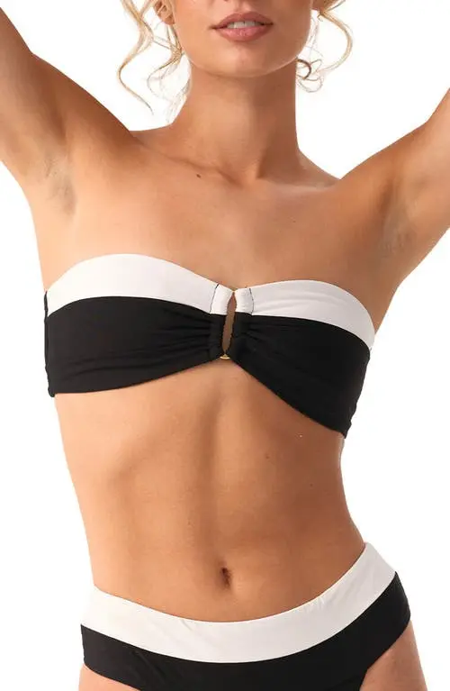 PQ Colorblock Bandeau Bikini Top - Jet Black