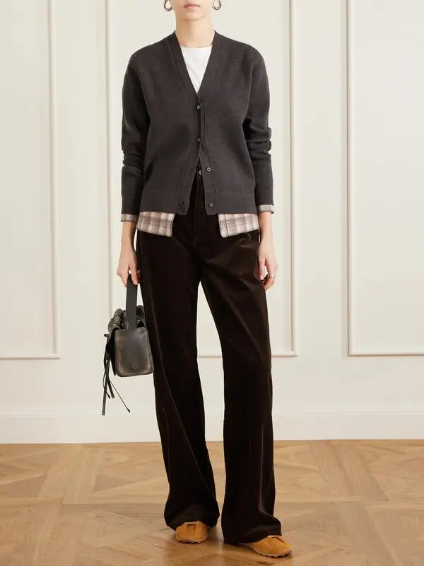Acne Studios Layered Embroidered Wool Cardigan