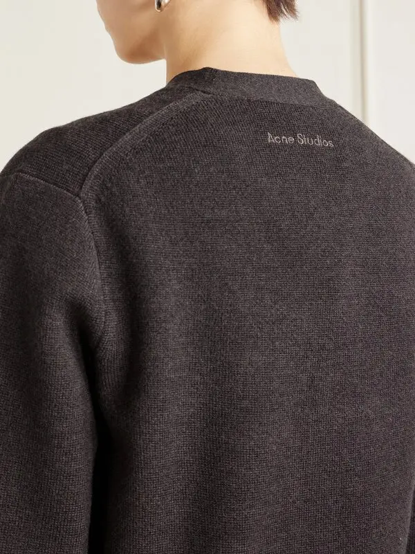 Acne Studios Layered Embroidered Wool Cardigan