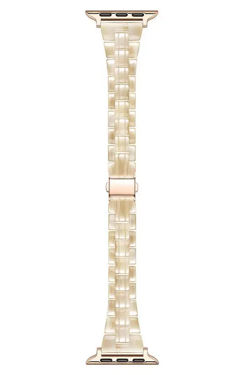 POSH TECH Apple Watch® Bracelet Watchband - Beige Tortoise