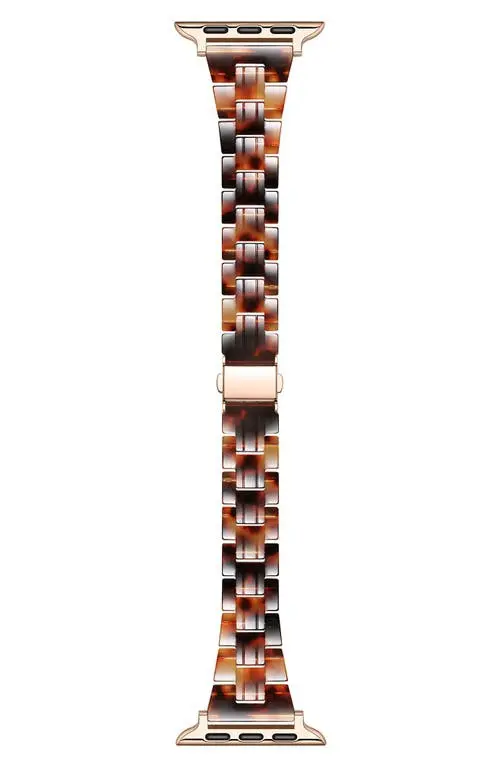 POSH TECH Apple Watch® Bracelet Watchband - Brown Tortoise