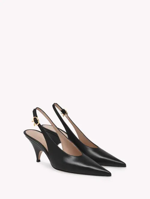 GIANVITO ROSSI Sofia Sling 70 - Black Leather
