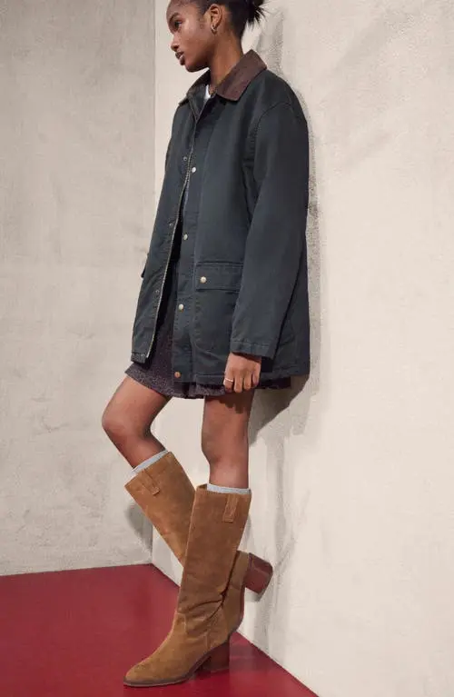 Mango Tall Suede Boot