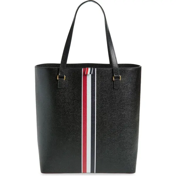 Thom Browne Leather Tote - Black