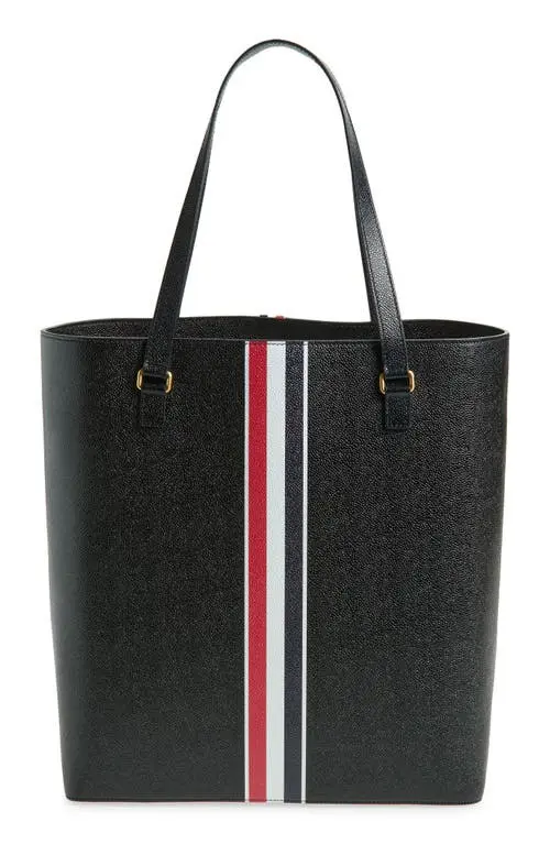 Thom Browne Leather Tote - Black