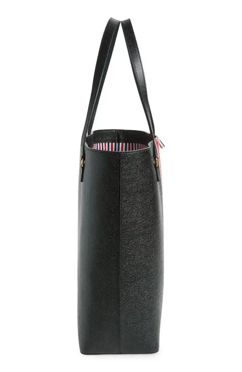 Thom Browne Leather Tote - Black