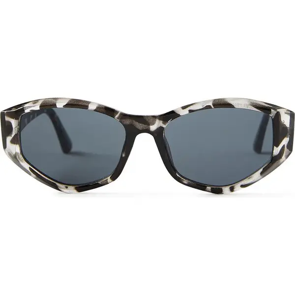 COTTON ON Nightmare Cat-eye Sunglasses - Black Clear Tort Smoke