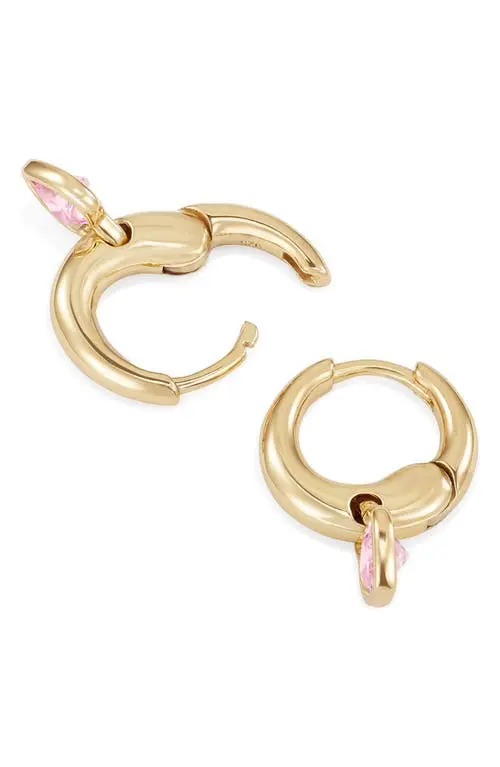 DEAN DAVIDSON Cherie Heart Charm Huggie Hoop Earrings