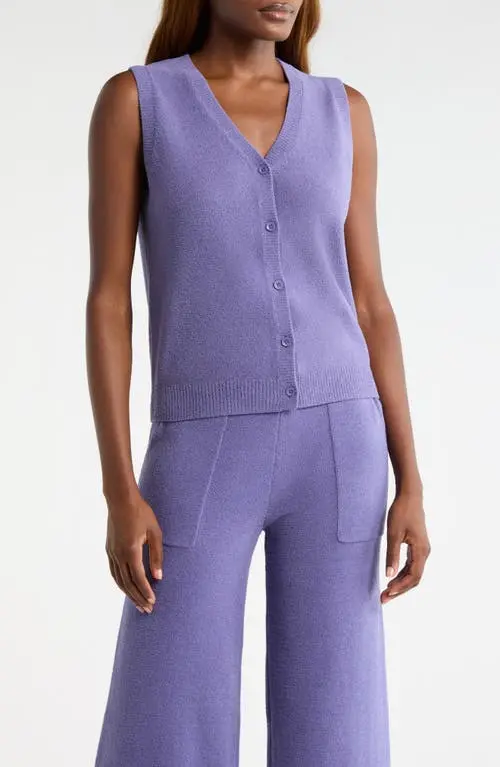 UGG Kollyns Knit Button-up Vest - Dusted Iris