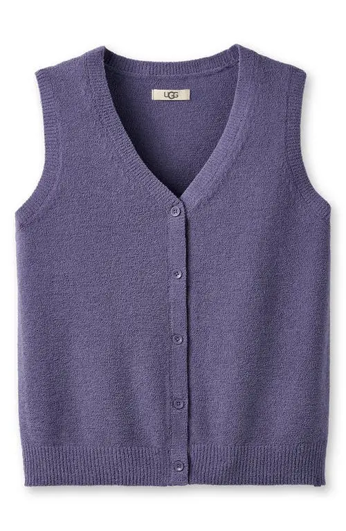 UGG Kollyns Knit Button-up Vest - Dusted Iris