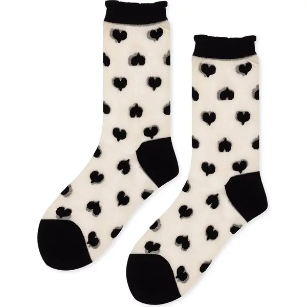 Hansel From Basel Marnie Sheer Crew Socks - Black