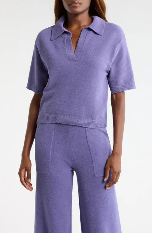 UGG Keslyn Johnny Collar Knit Polo - Dusted Iris