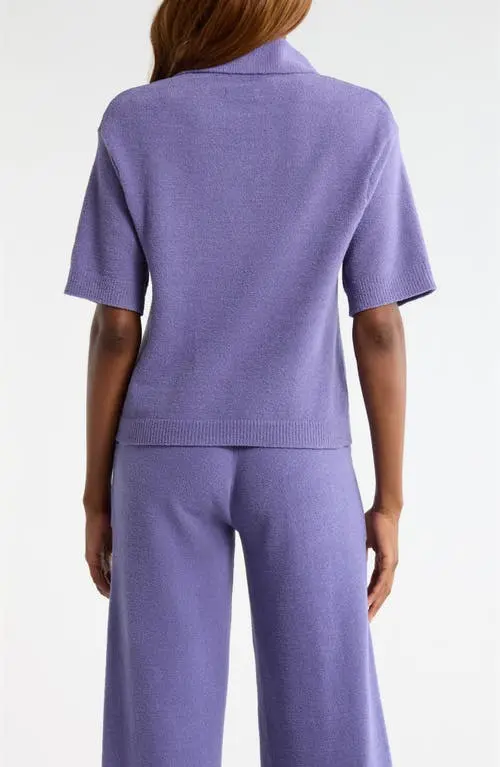 UGG Keslyn Johnny Collar Knit Polo - Dusted Iris