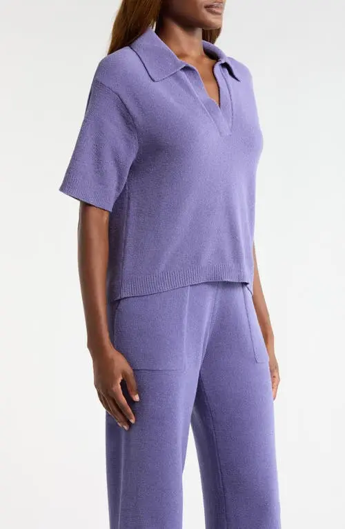 UGG Keslyn Johnny Collar Knit Polo - Dusted Iris